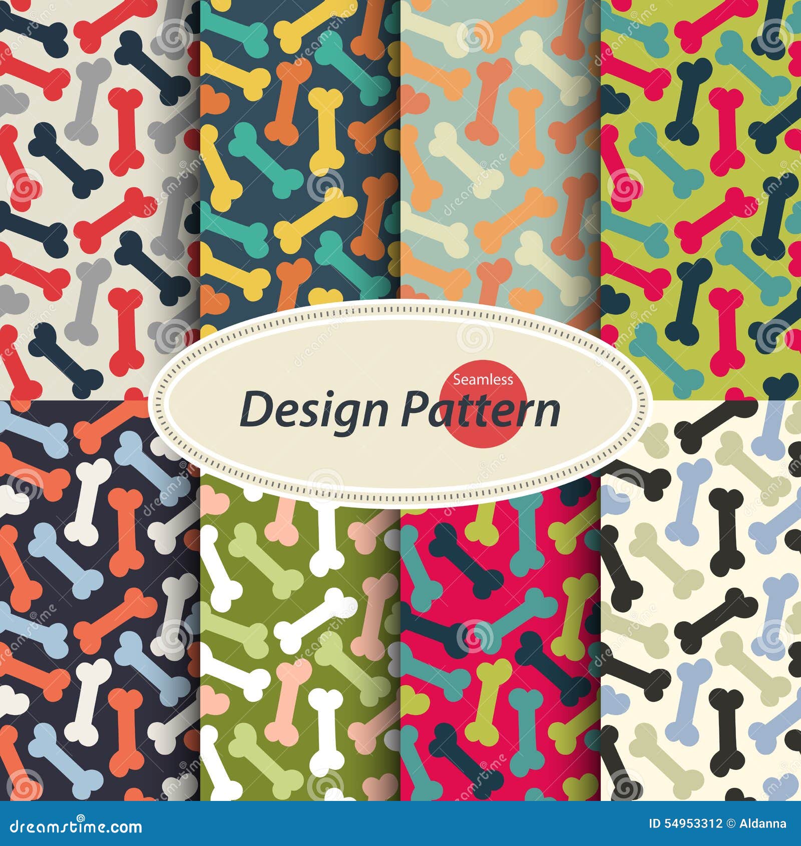 Bone Pattern Vector Illustration | CartoonDealer.com #47427652