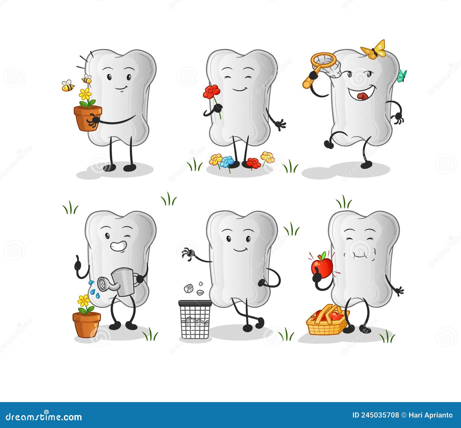 Dog Bone Pirate Group Character. Cartoon Mascot Vector Stock Vector ...