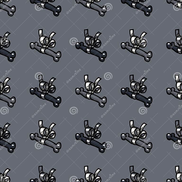 Dog Bone Present Seamless Pattern Stock Vector - Illustration of decor ...