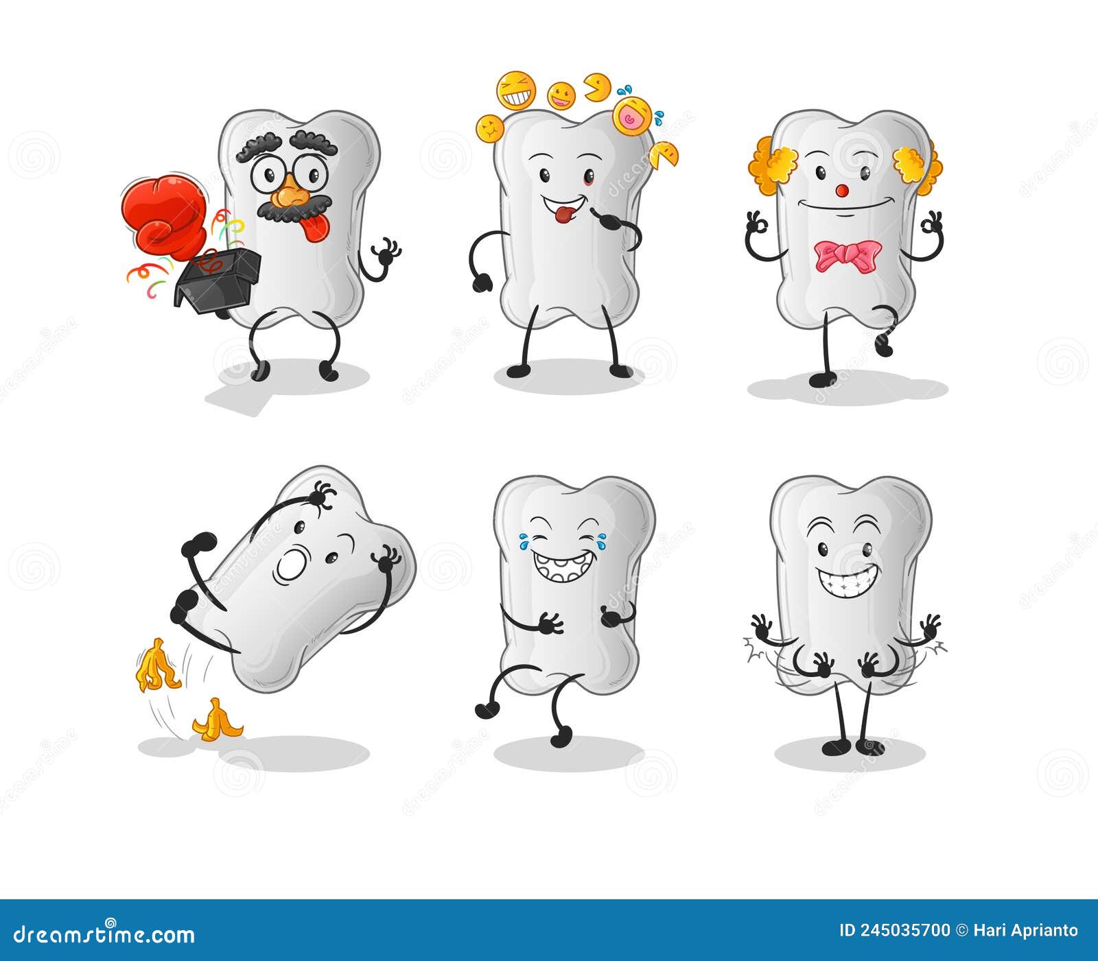 Dog Bone Rich Group Character. Cartoon Mascot Vector Stock Vector ...