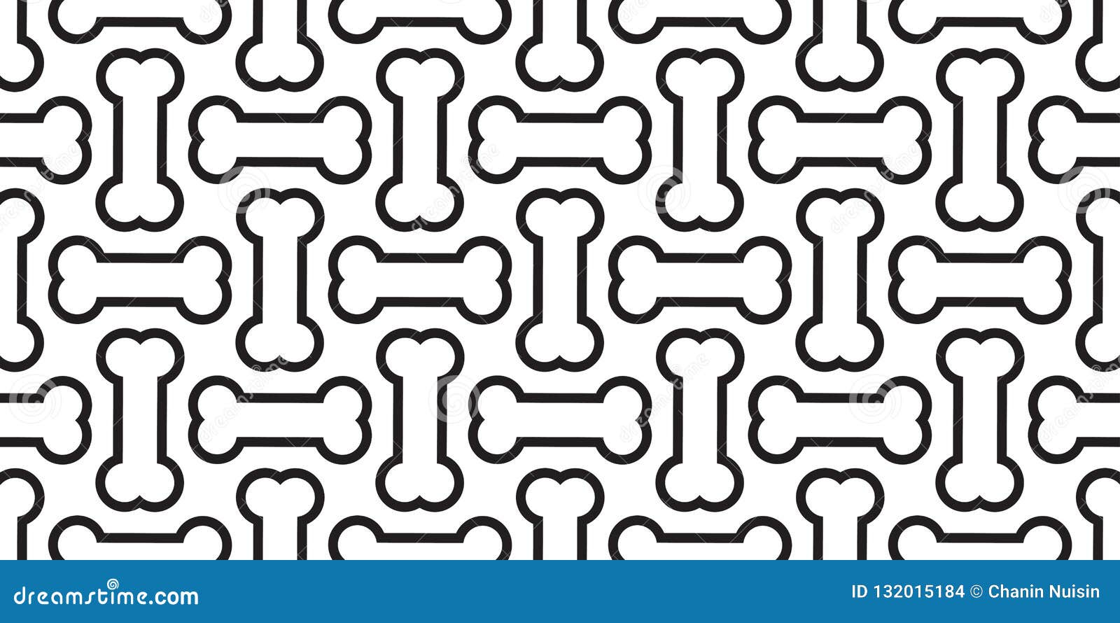 Dog Bone Seamless Pattern Bone Vector Halloween Repeat Background ...