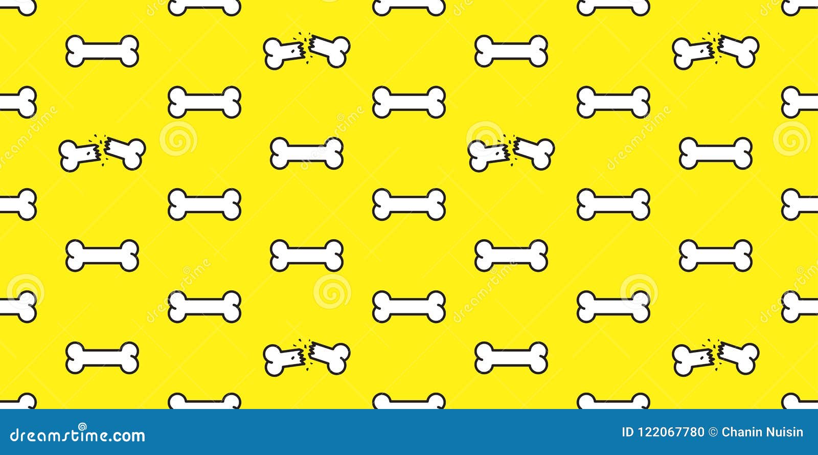 Dog Bone Seamless Vector Pattern Bone Scarf Isolated Wallpaper ...