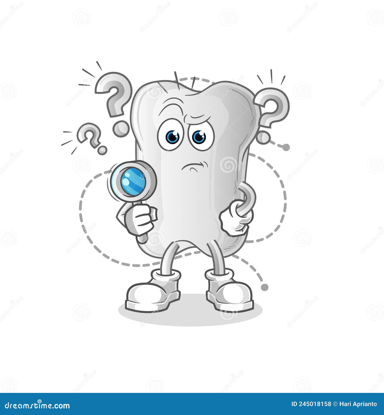 Dog Bone Searching Illustration. Character Vector Stock Vector ...