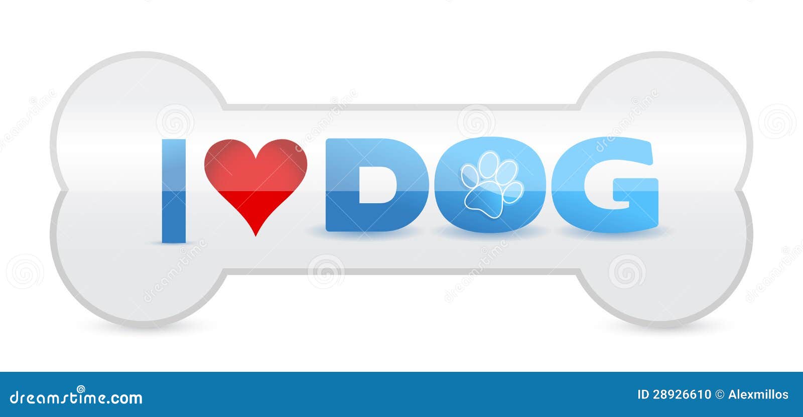 Dog Bone with Text. stock illustration. Illustration of isolated - 28926610