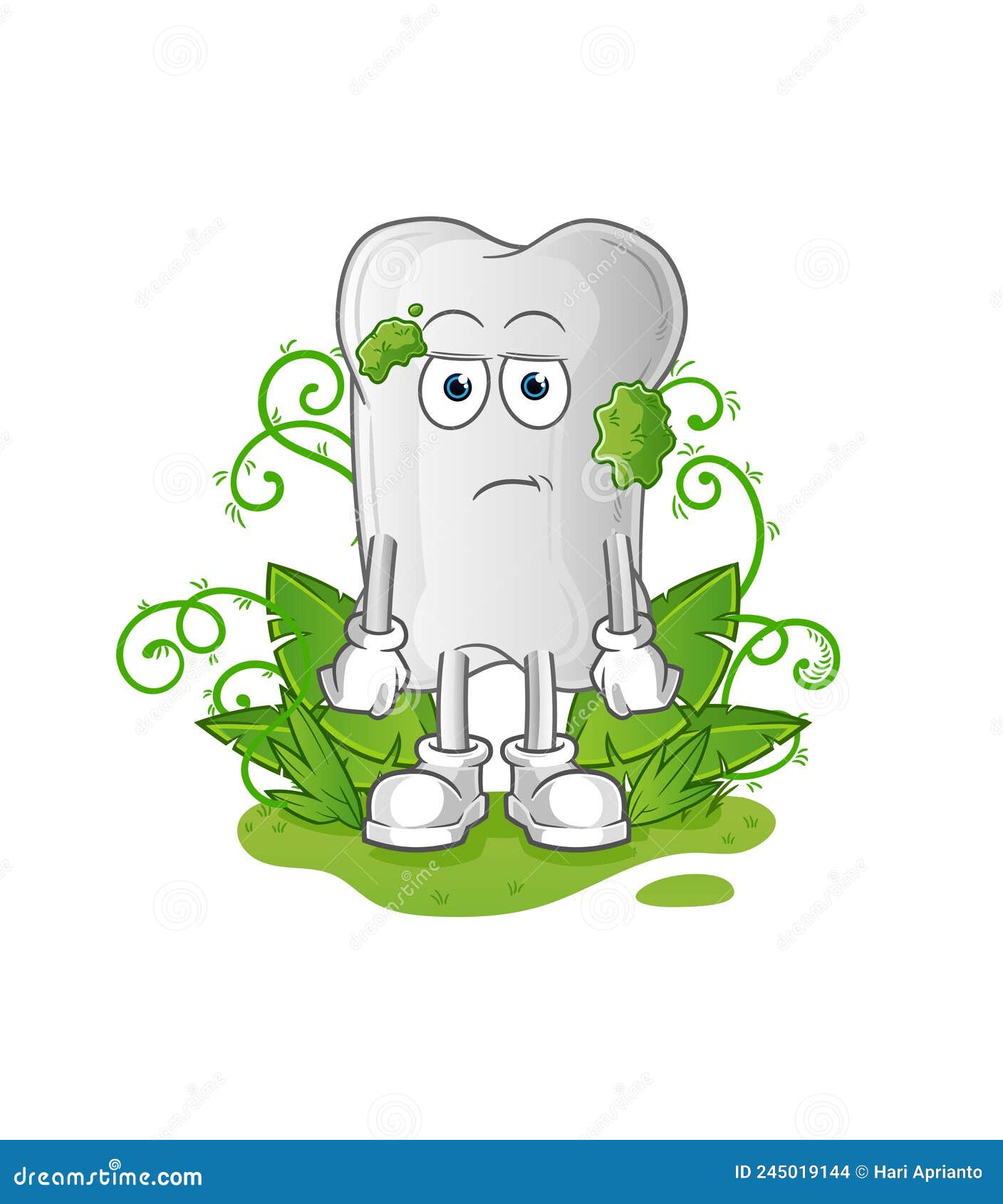 Dog Bone Waiting Too Long Mascot. Cartoon Vector Stock Vector ...