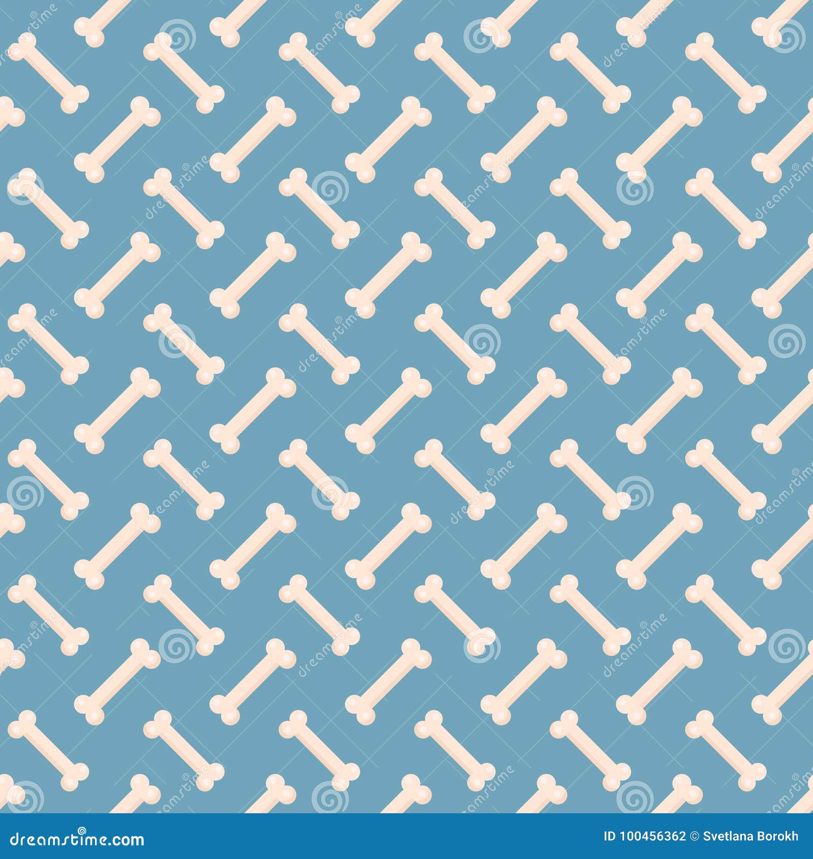 Dog Bones Seamless Pattern. Bone Endless Background, a Repeating ...