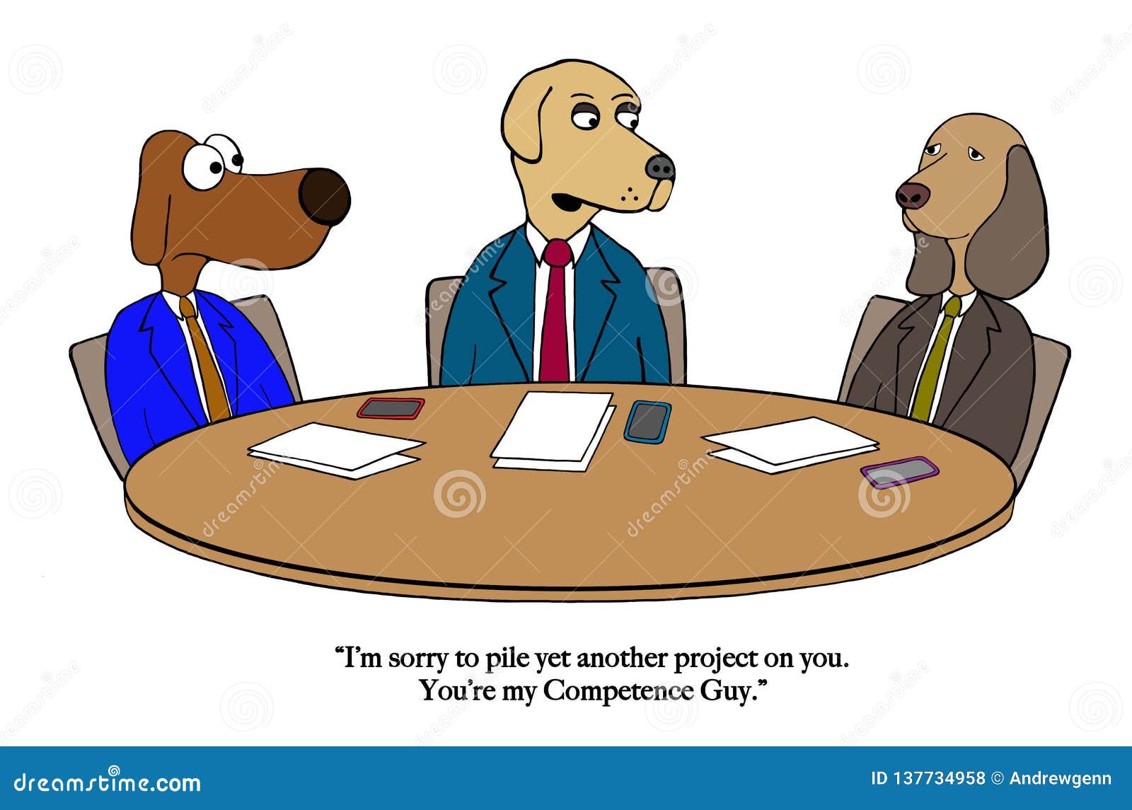 Dog boss piles on beagle stock illustration. Illustration of caucasian ...