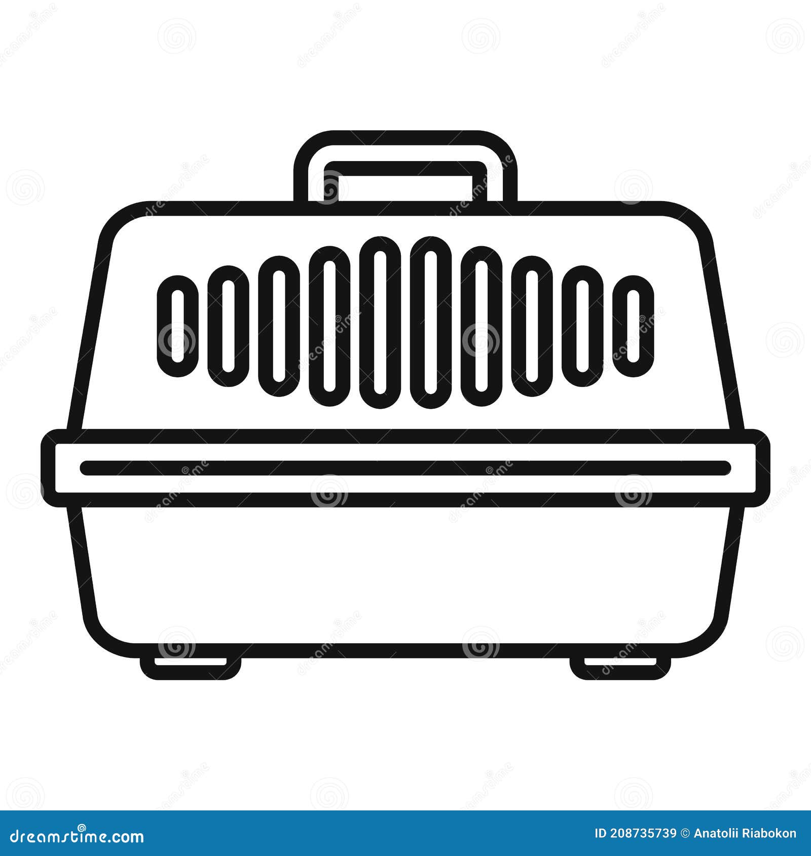 Dog Box Icon, Outline Style Stock Vector - Illustration of line ...