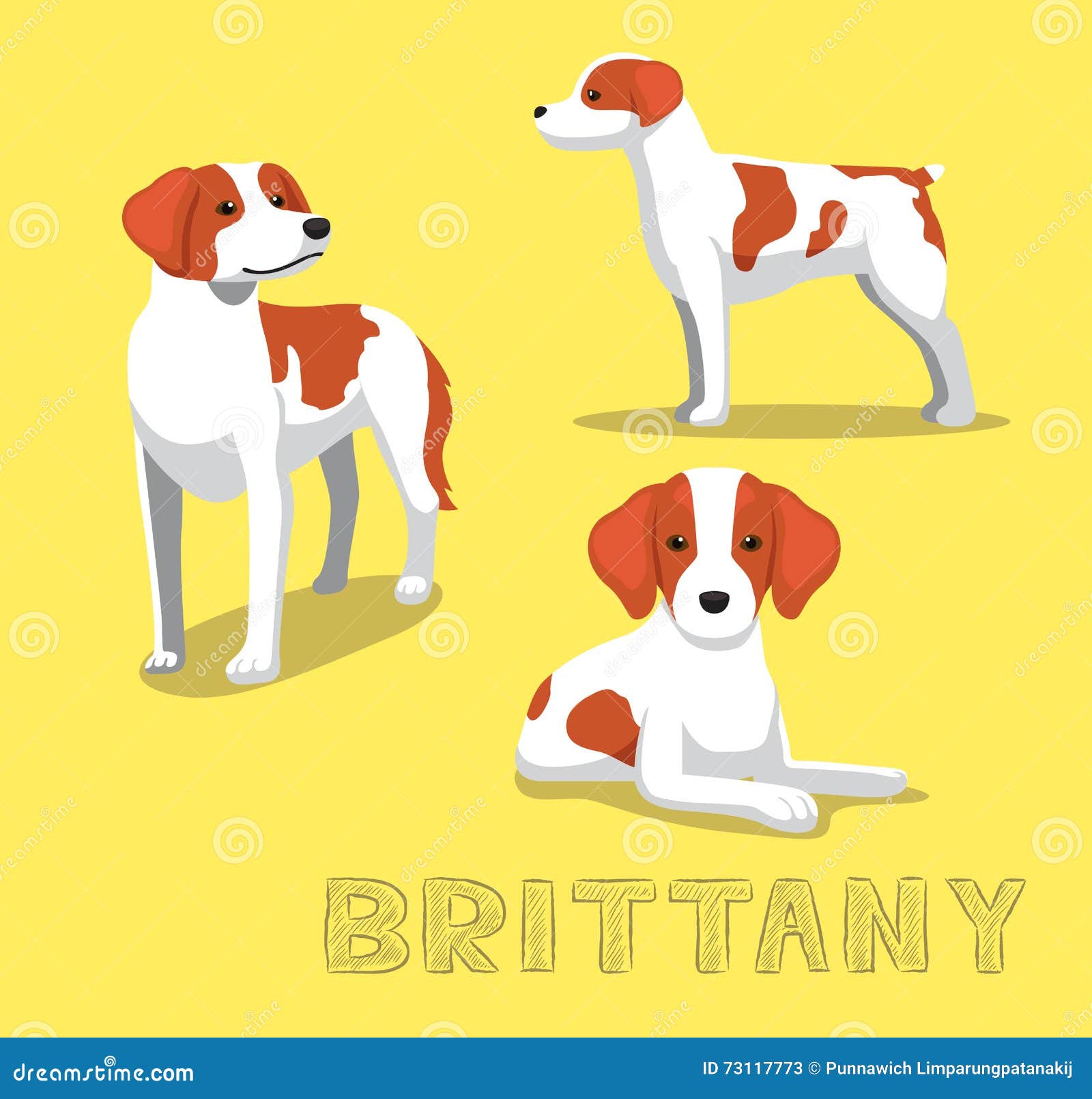 Dog Brittany Cartoon Vector Illustration Stock Vector - Illustration of ...