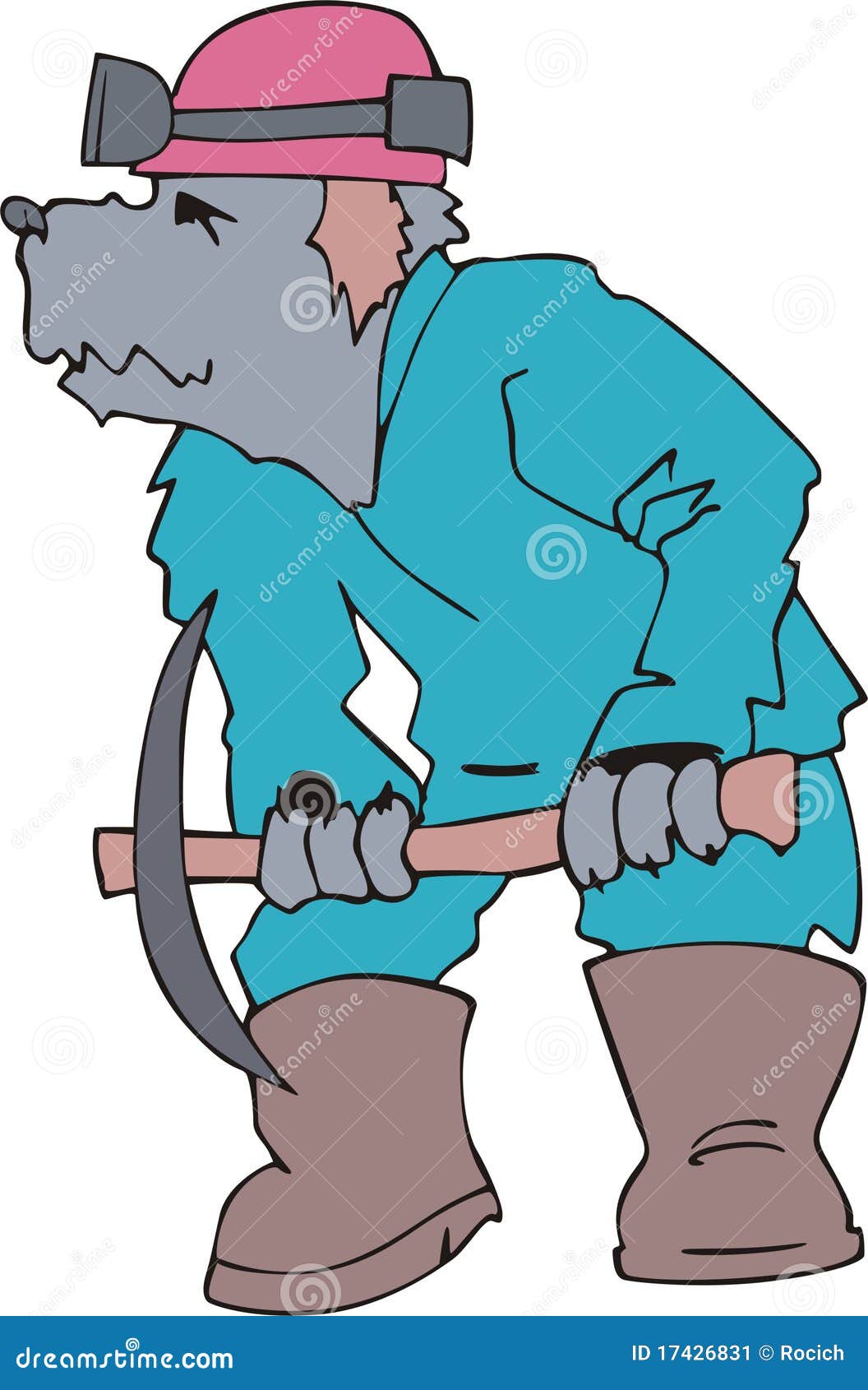 Dog builder cartoon stock vector. Illustration of pick - 17426831