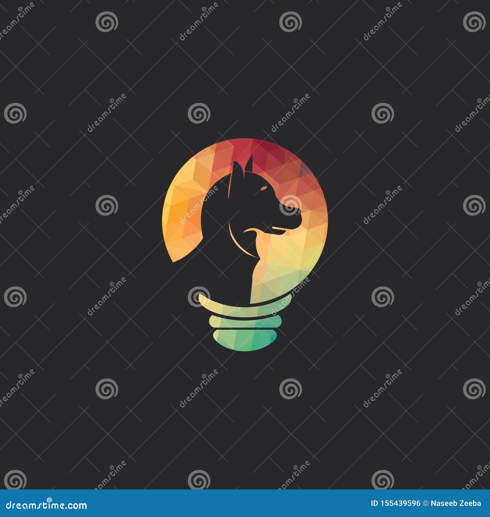 Smart Dog Vector Logo Design. Stock Vector - Illustration of ...
