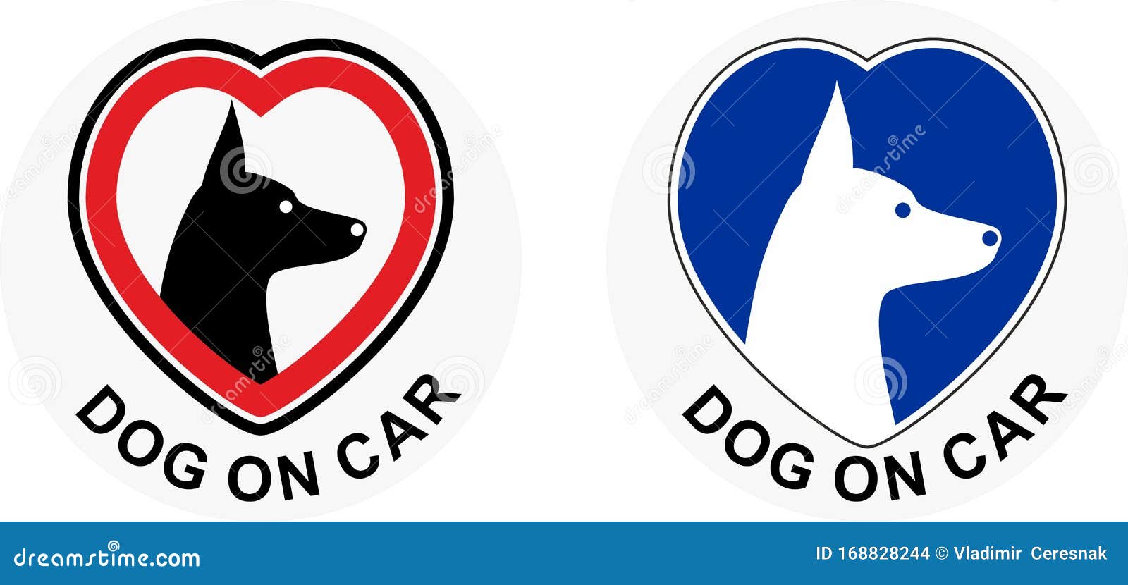 Dog on car stock vector. Illustration of tagsvector - 168828244