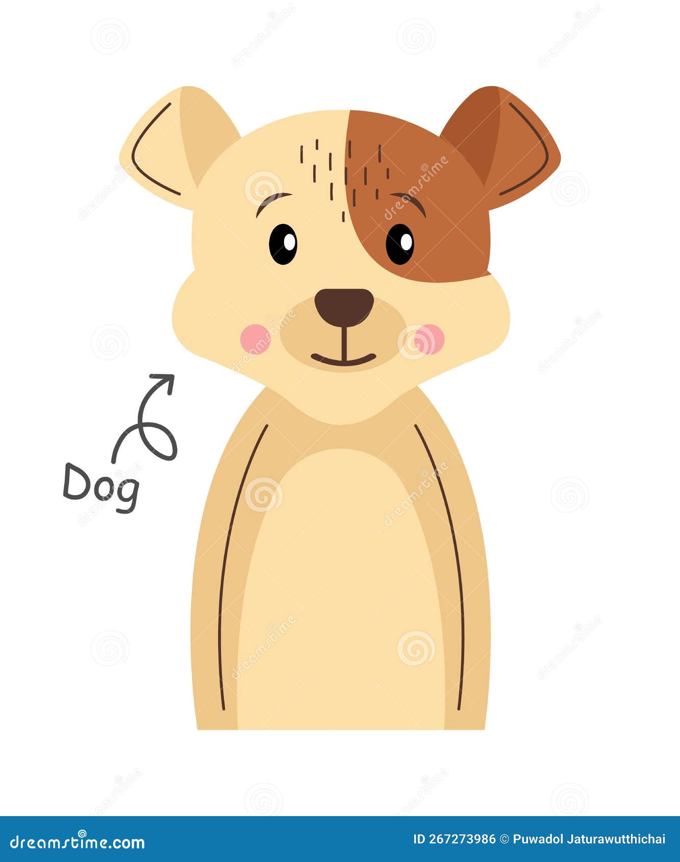 Dog . Cartoon character stock vector. Illustration of cartoon - 267273986
