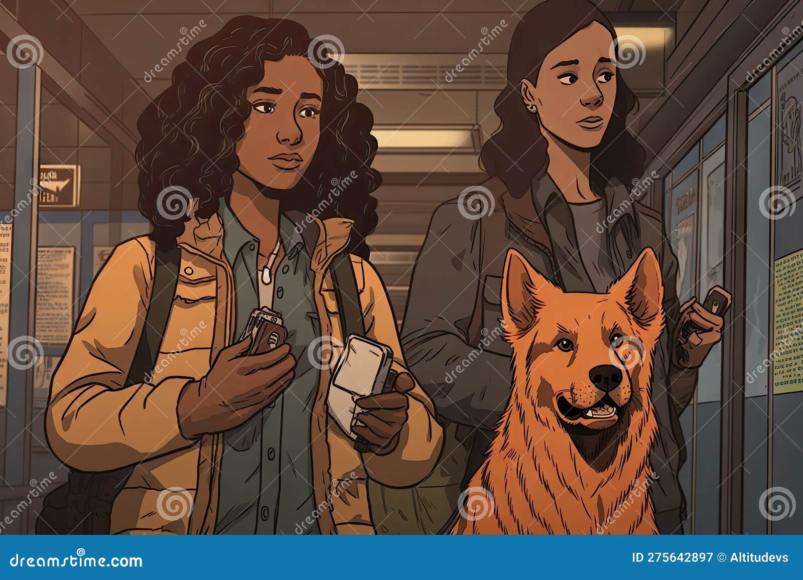 A Dog and Cat Duo Solving Crimes in a Modern Detective Series Stock ...