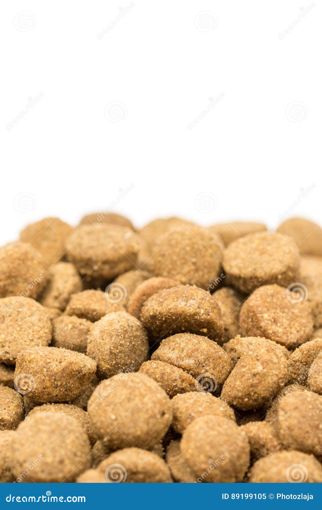 Dog and Cat Food Granules Isolated Over White Background Stock Image ...