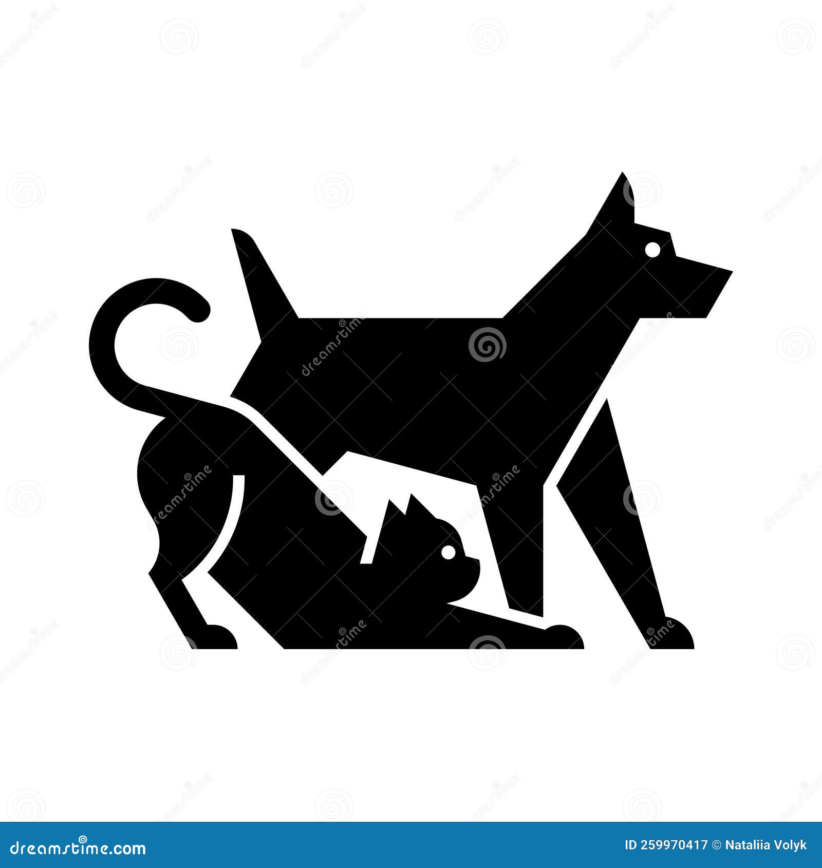 Dog and cat logo stock vector. Illustration of white - 259970417