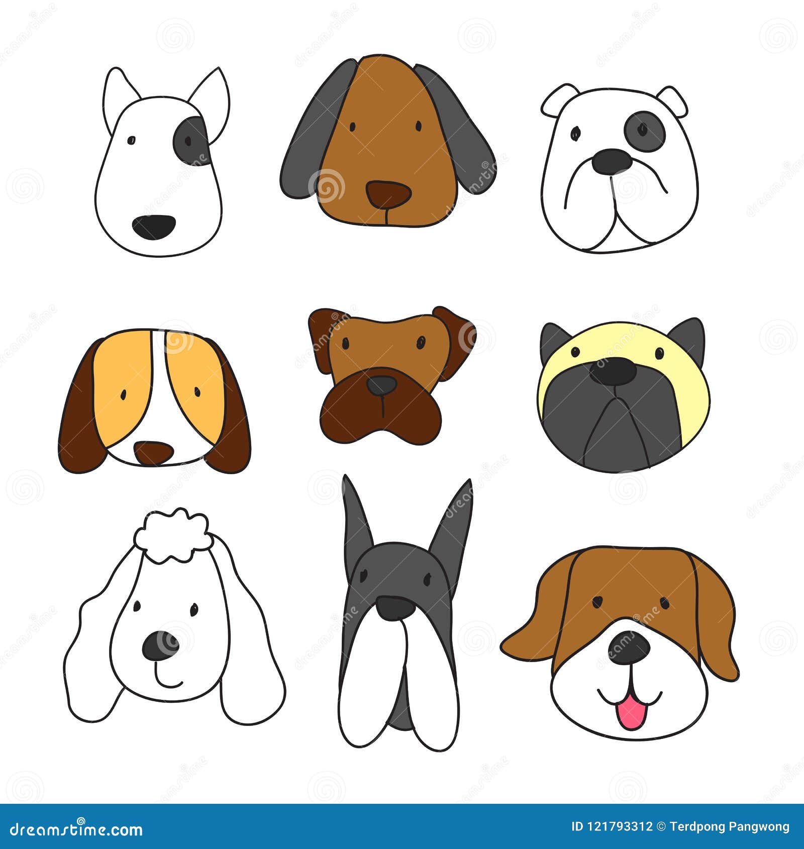 Dog Character Vector Design Stock Illustration - Illustration of breed ...