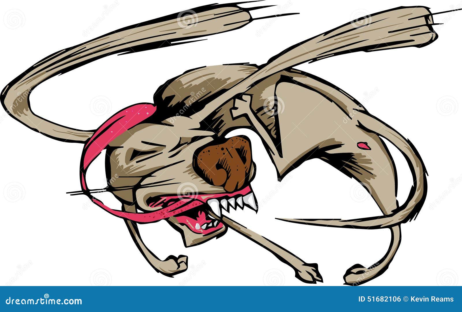 Dog Chasing Tail Cartoon Illustration | CartoonDealer.com #37156010