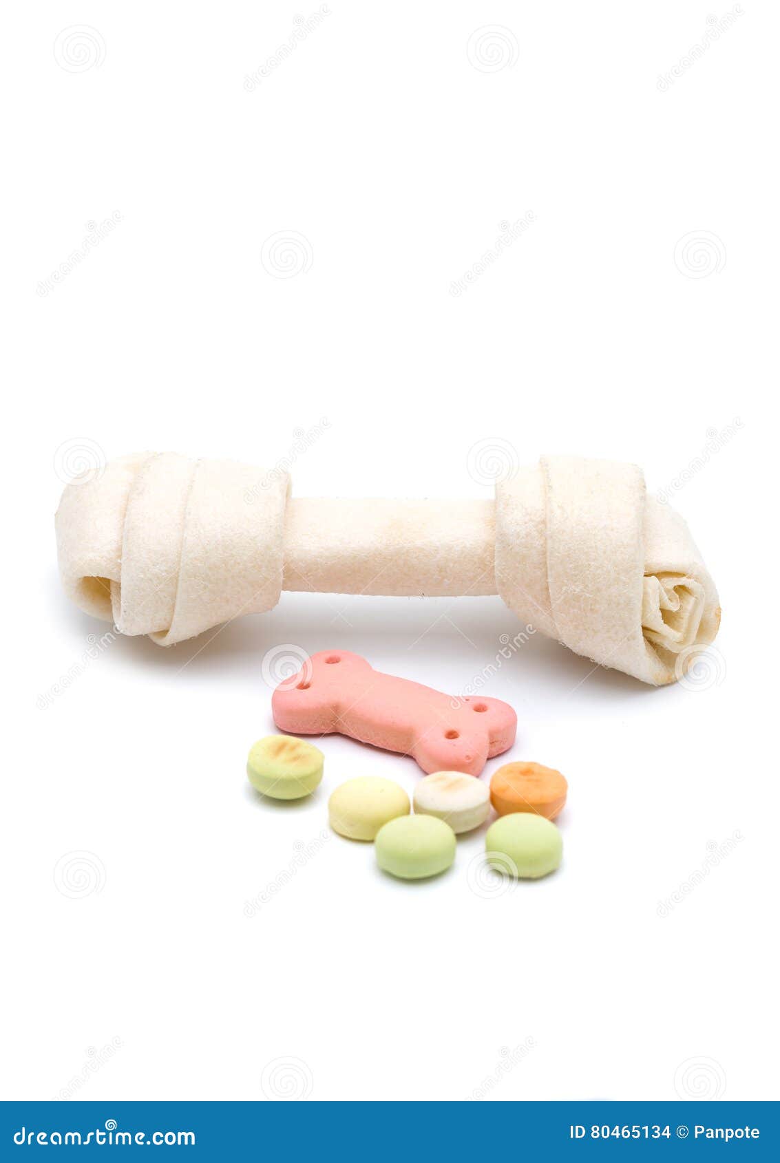 Dog chew rawhide bone stock photo. Image of isolated - 80465134