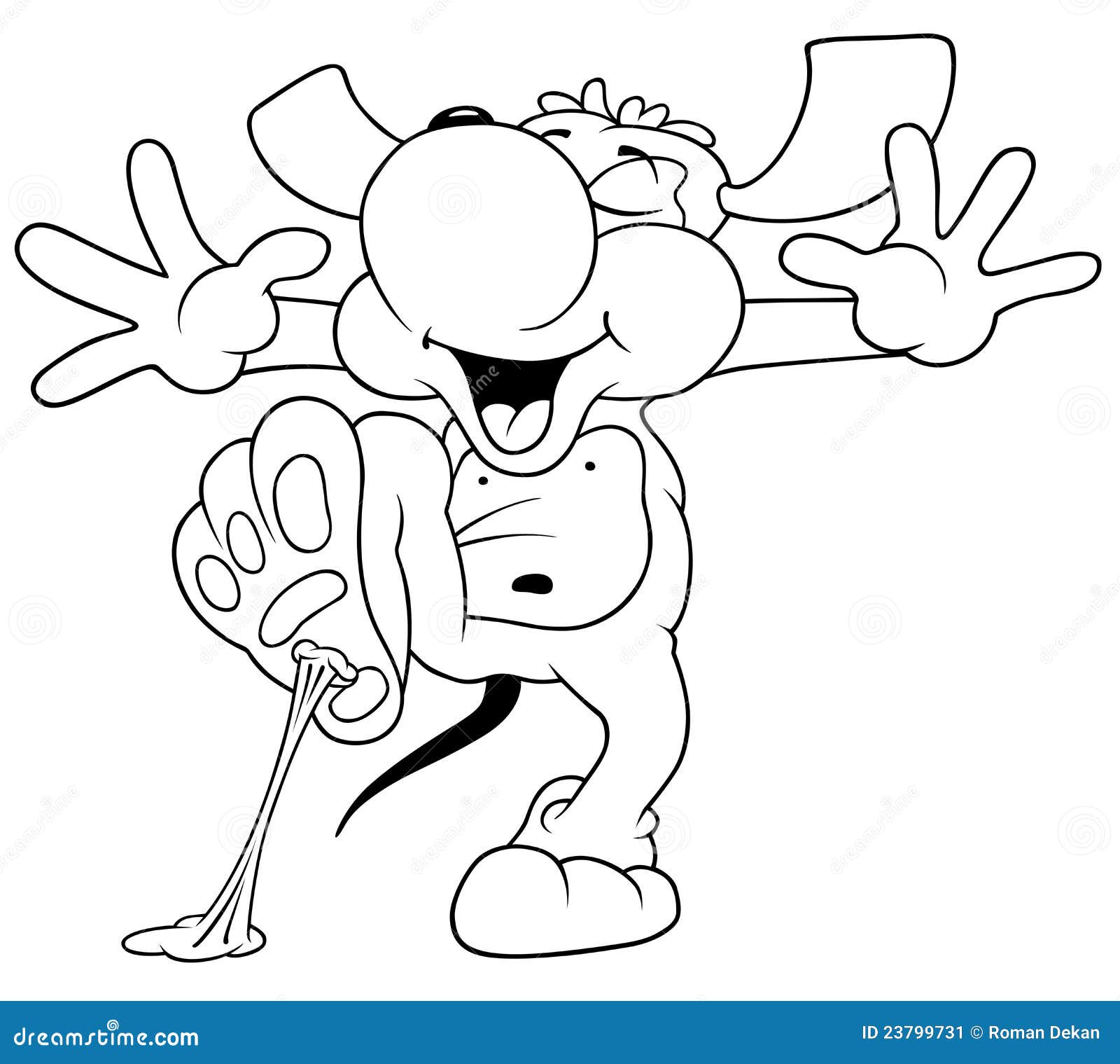 Dog and Chewing Gum stock vector. Illustration of smiling - 23799731