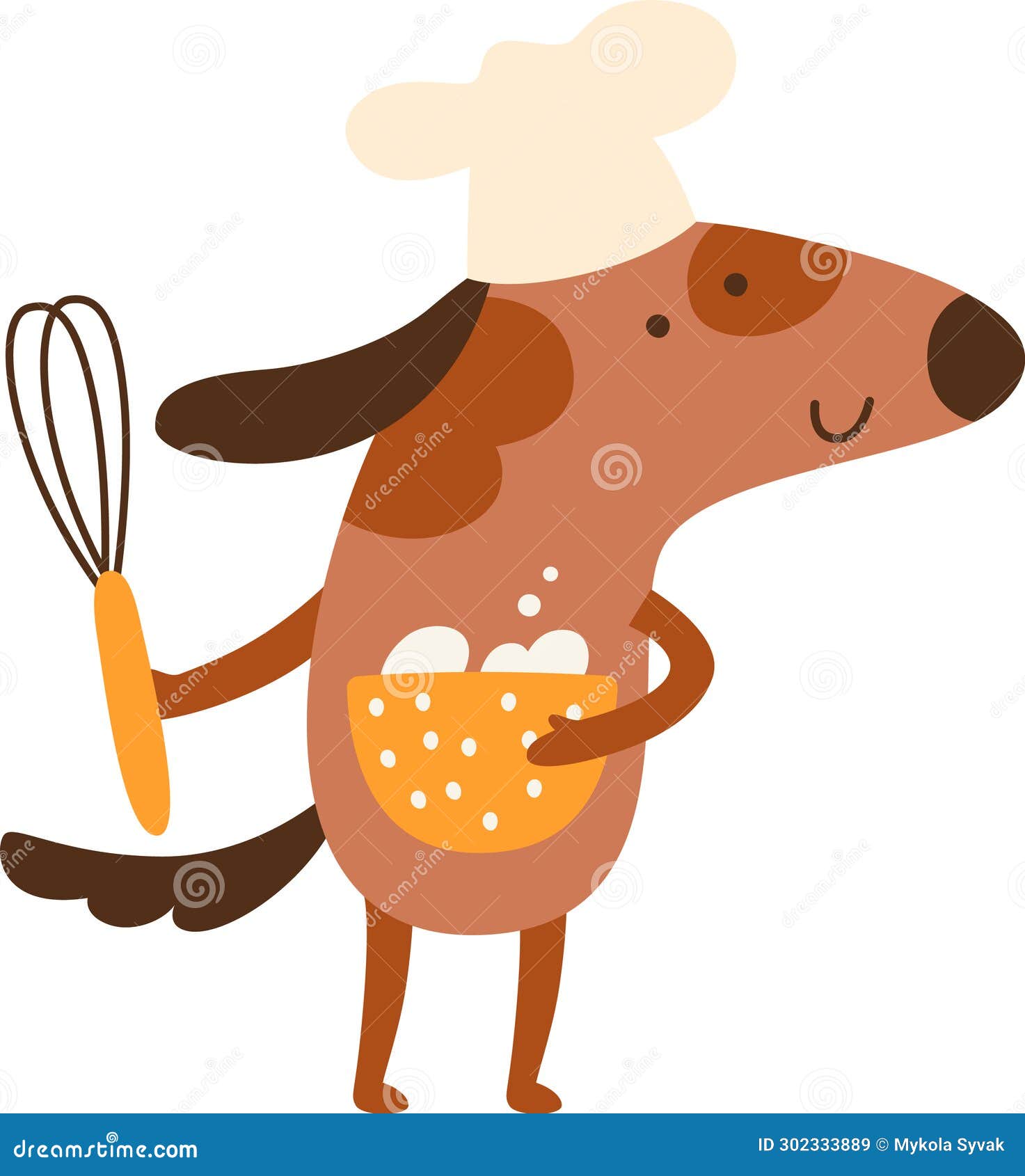 Dog Chief Cooking stock vector. Illustration of chief - 302333889