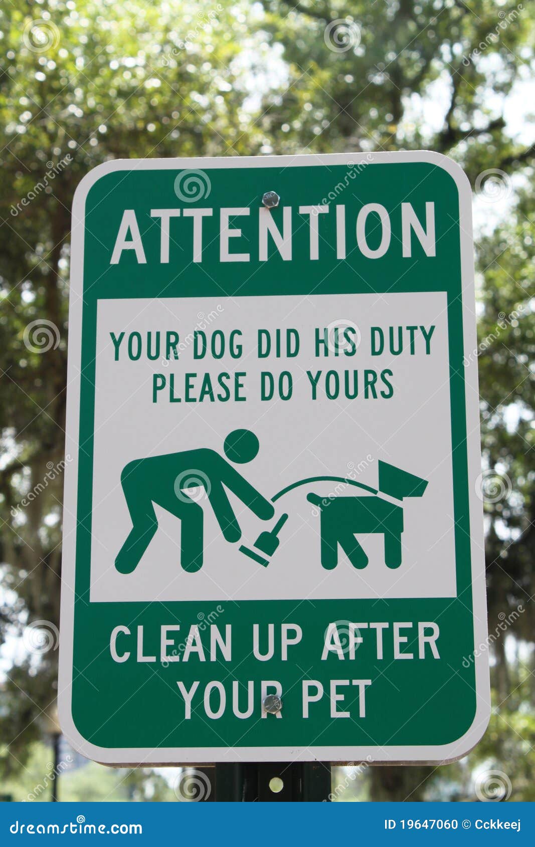 Dog Clean-Up Sign stock photo. Image of cipher, clean - 19647060