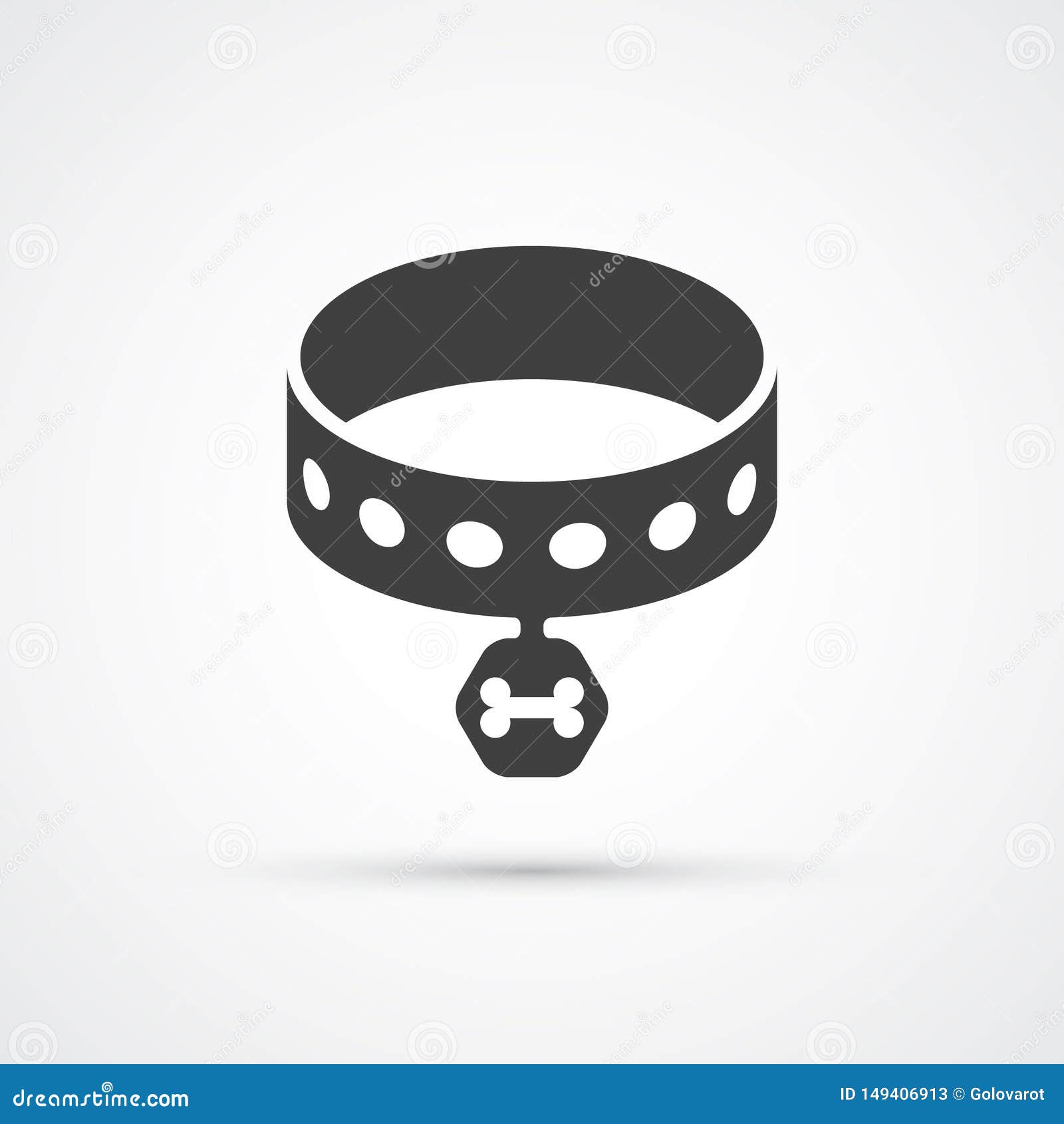 Dog Collar Flat Trendy Icon. Vector Stock Illustration - Illustration ... Dog Collar Flat Trendy Icon. Vector Stock Illustration - Illustration ...