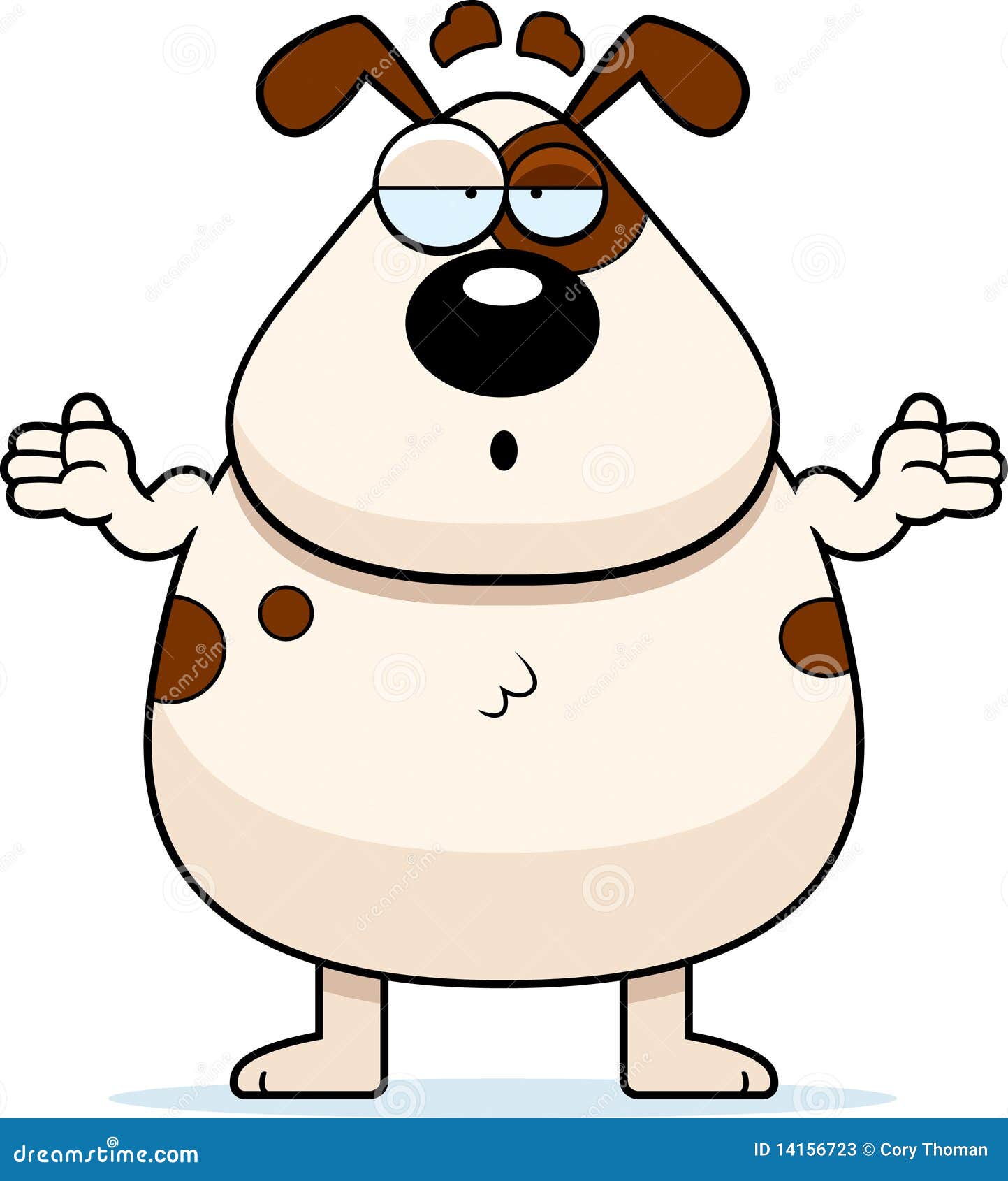 Dog Confused stock vector. Illustration of shrug, cartoon - 14156723