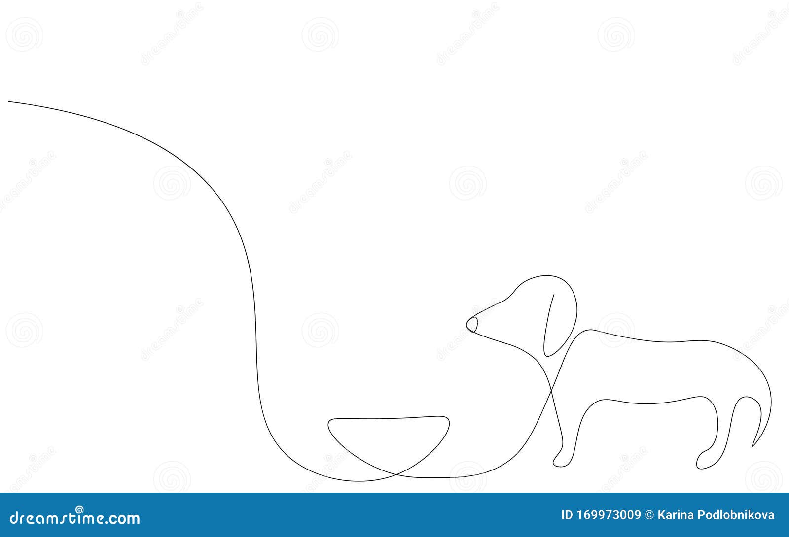 Dog Continuous Line Drawing Vector Stock Vector - Illustration of ...