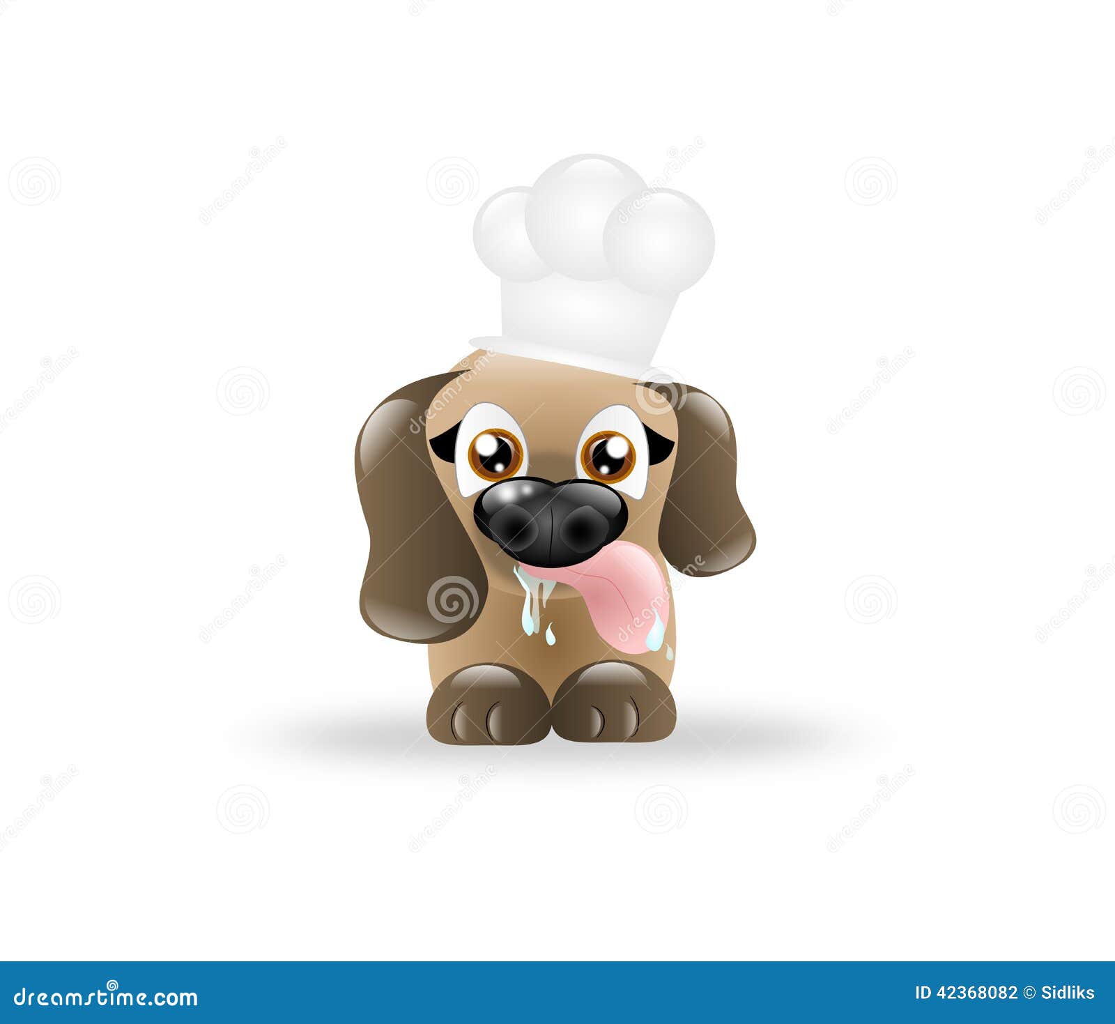 Dog Cook stock illustration. Illustration of cook, delicious - 42368082