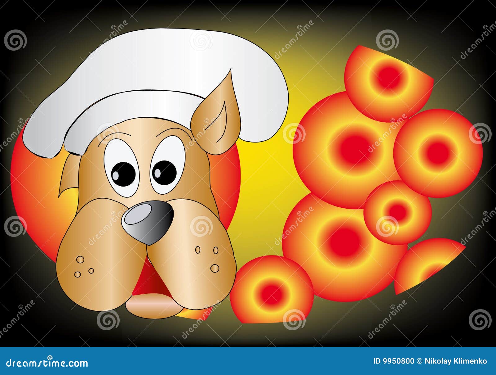 Dog cooking stock vector. Illustration of cook, chef, abstraction - 9950800