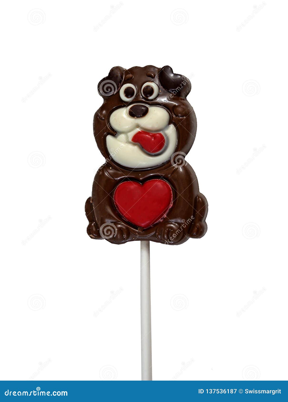 Dog Covered with Chocolate Lollipop Stock Image - Image of candy ...