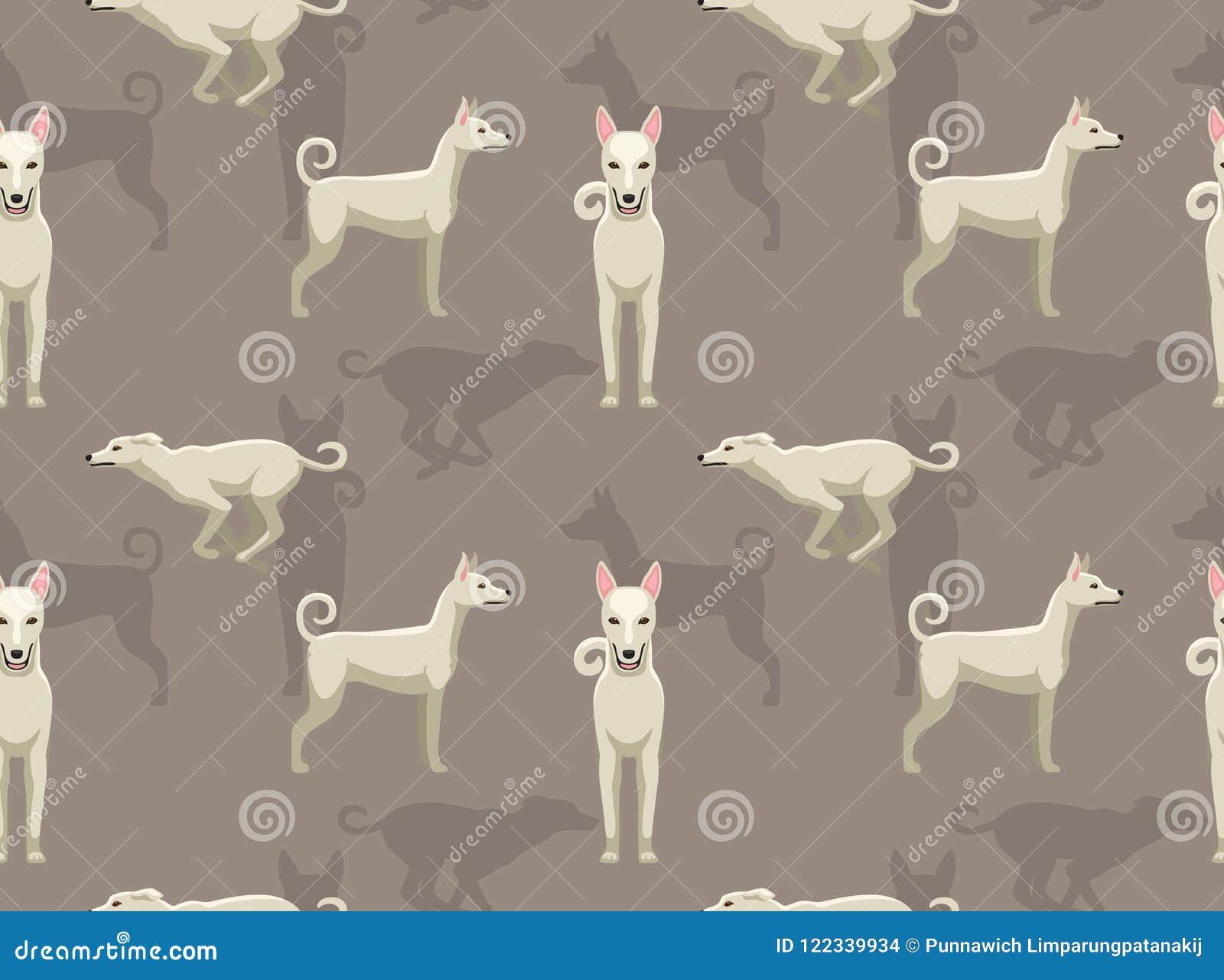 Dog Cretan Hound Background Seamless Wallpaper Stock Vector ...