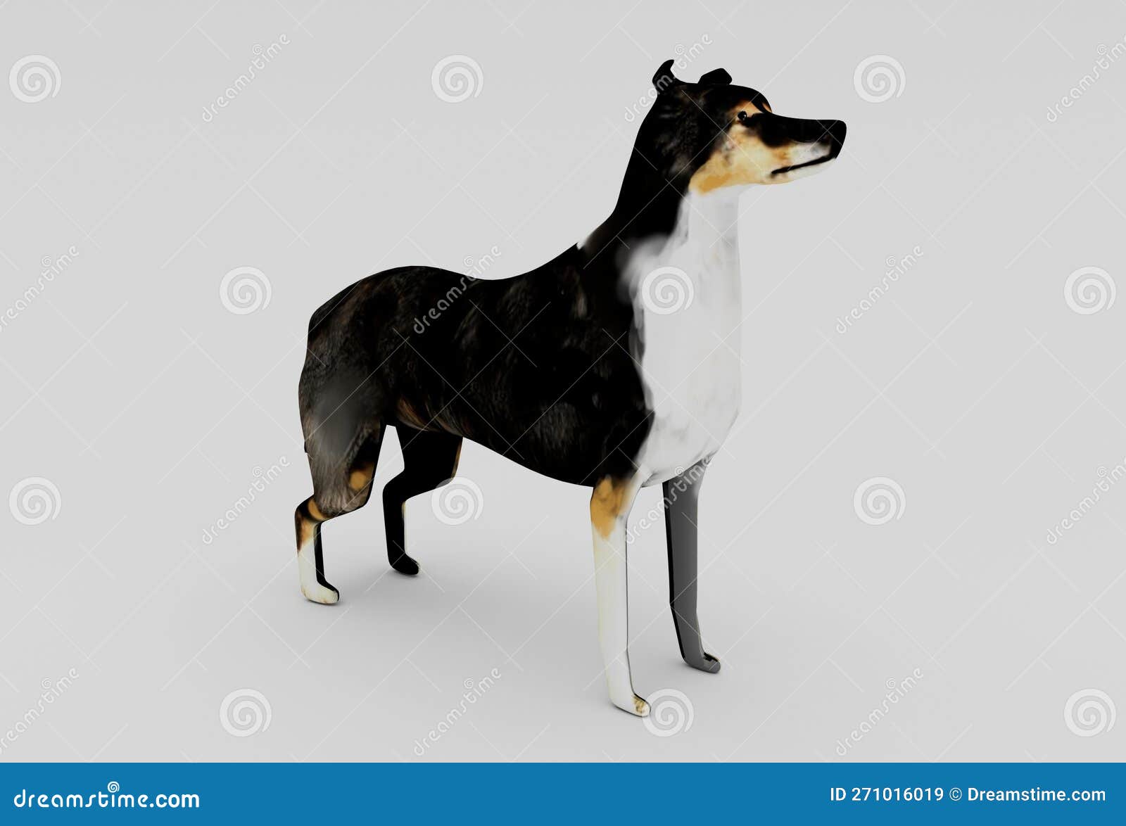 Dog 3d Rendering on White Background Minimal 3d Illustration Stock ...