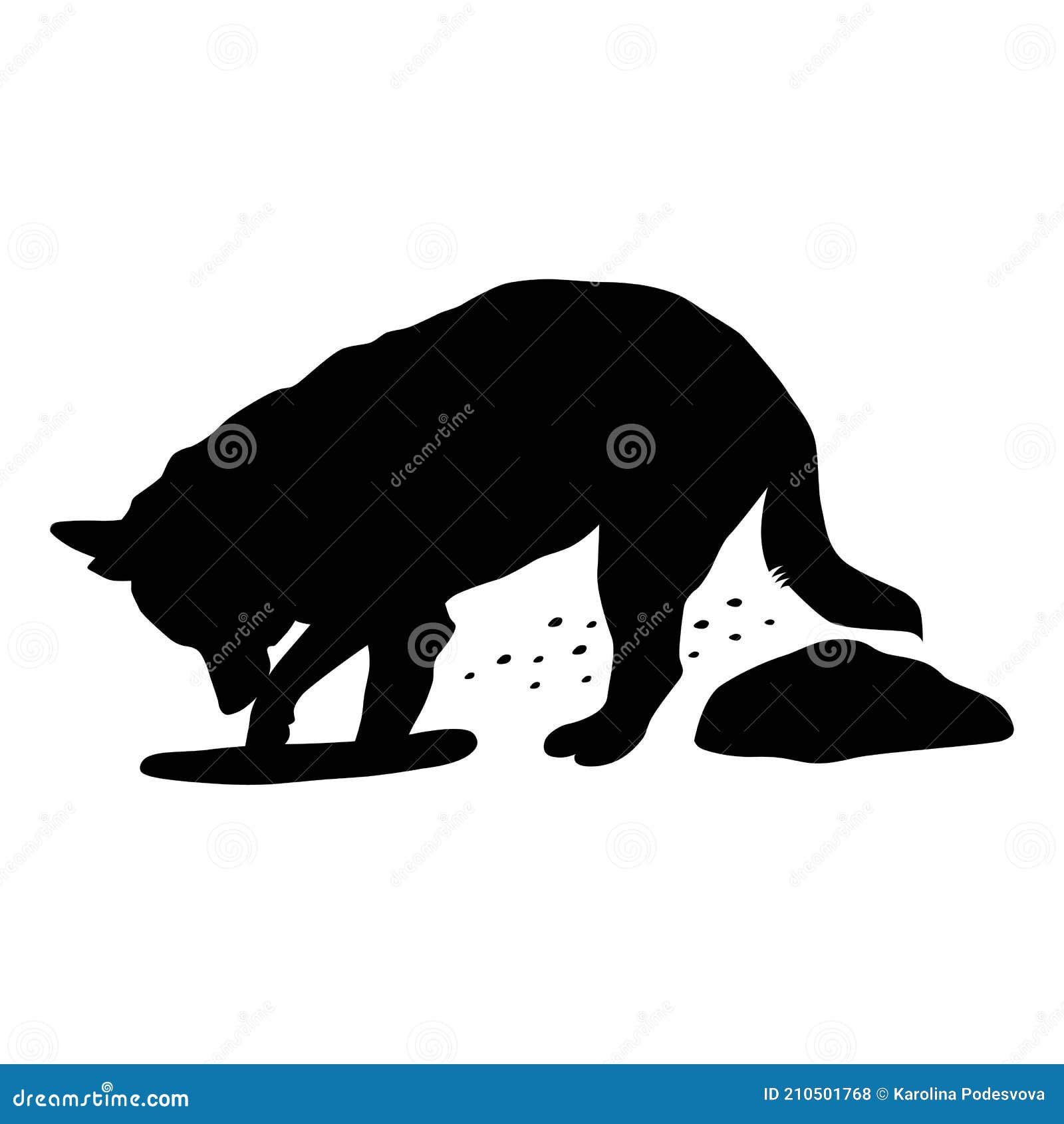Dog Digging Hole Silhouette Stock Vector - Illustration of black, white ...