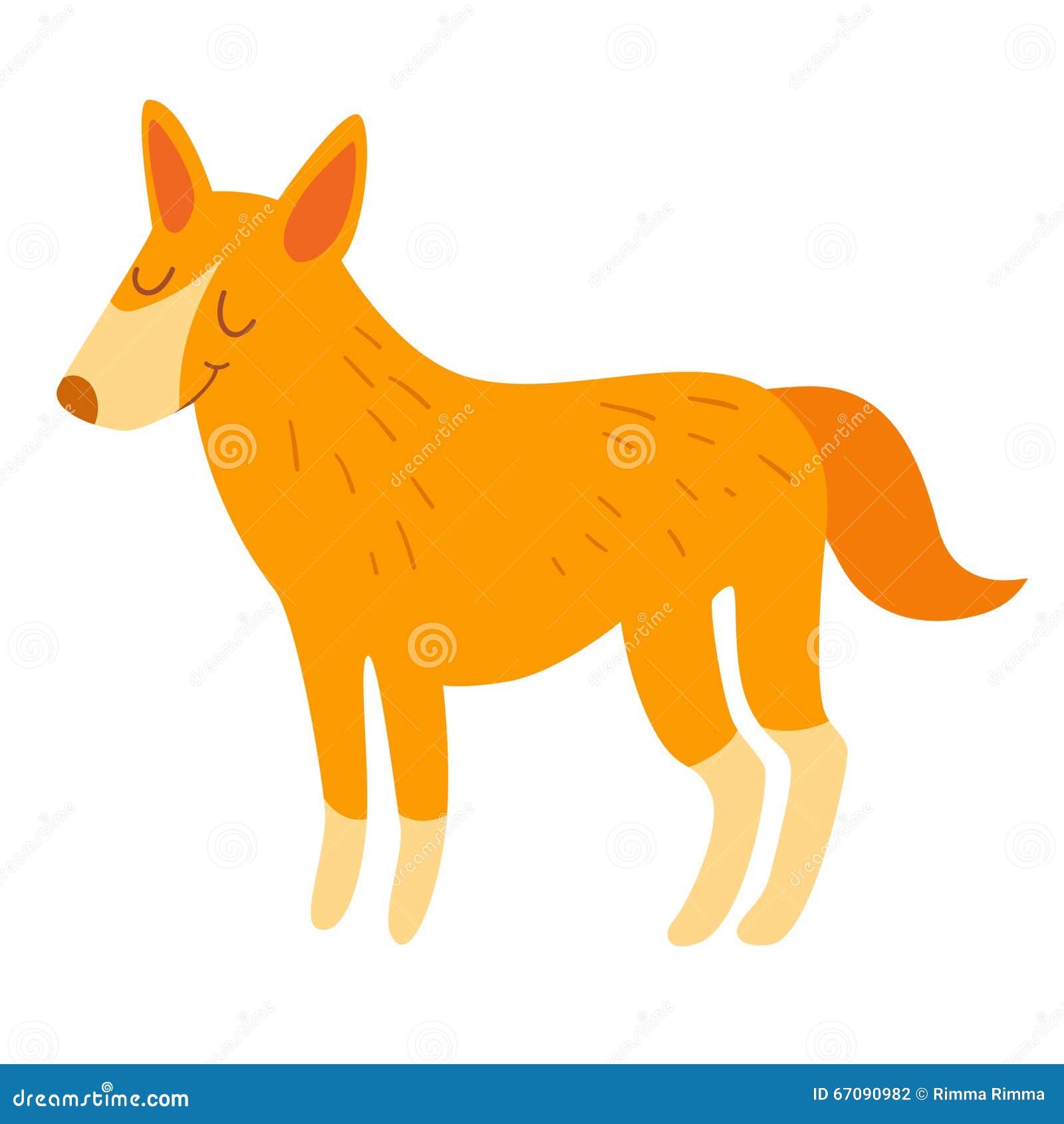 Dingo Icon Cartoon Endangered Wild Australian Animal Symbol Wildlife ...