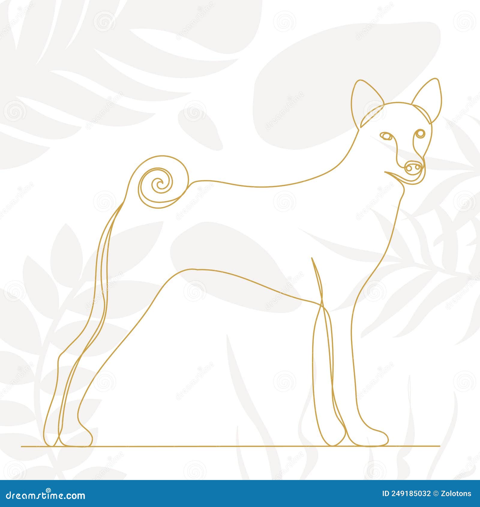 Dog Drawing by One Continuous Line Stock Vector - Illustration of ...