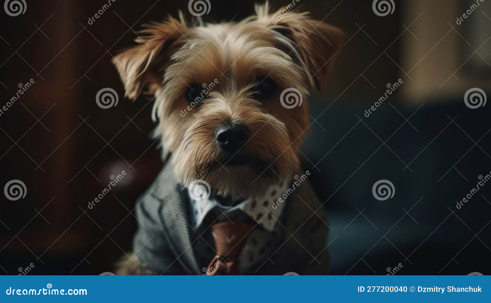 Dog Dressed As an Office Worker Generative AI Stock Photo - Image of ...