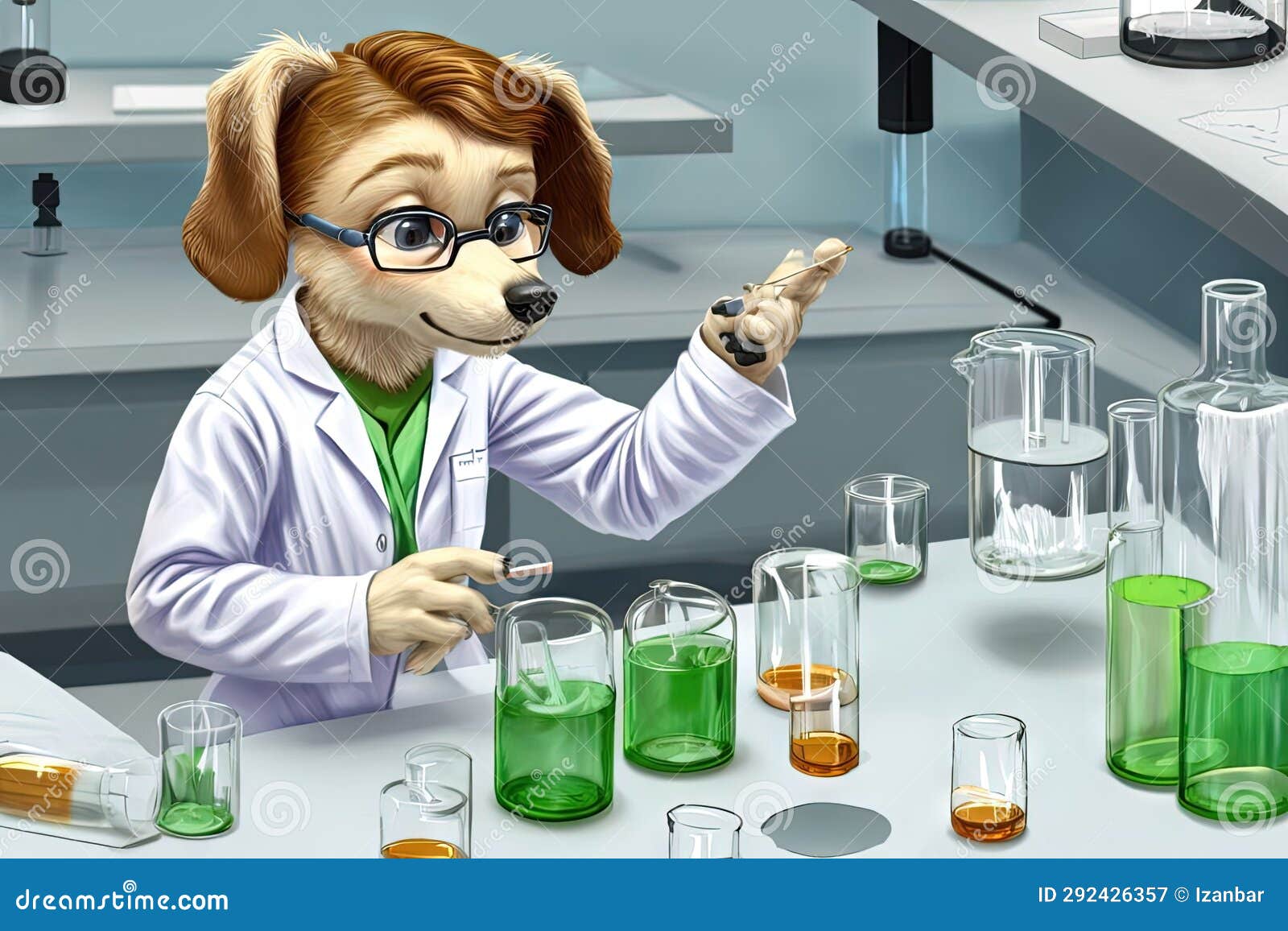 Dog Dressed As A Renowned Scientist, Complete With A Tiny Lab Coat ...