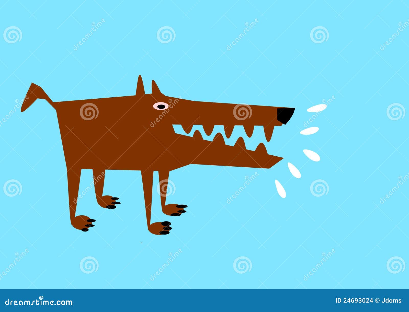Dog drooling stock vector. Illustration of wolf, blue - 24693024