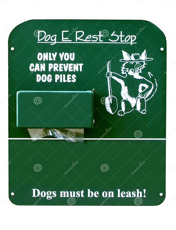 Dog E Rest Stop Sign stock image. Image of clean, white - 3842829