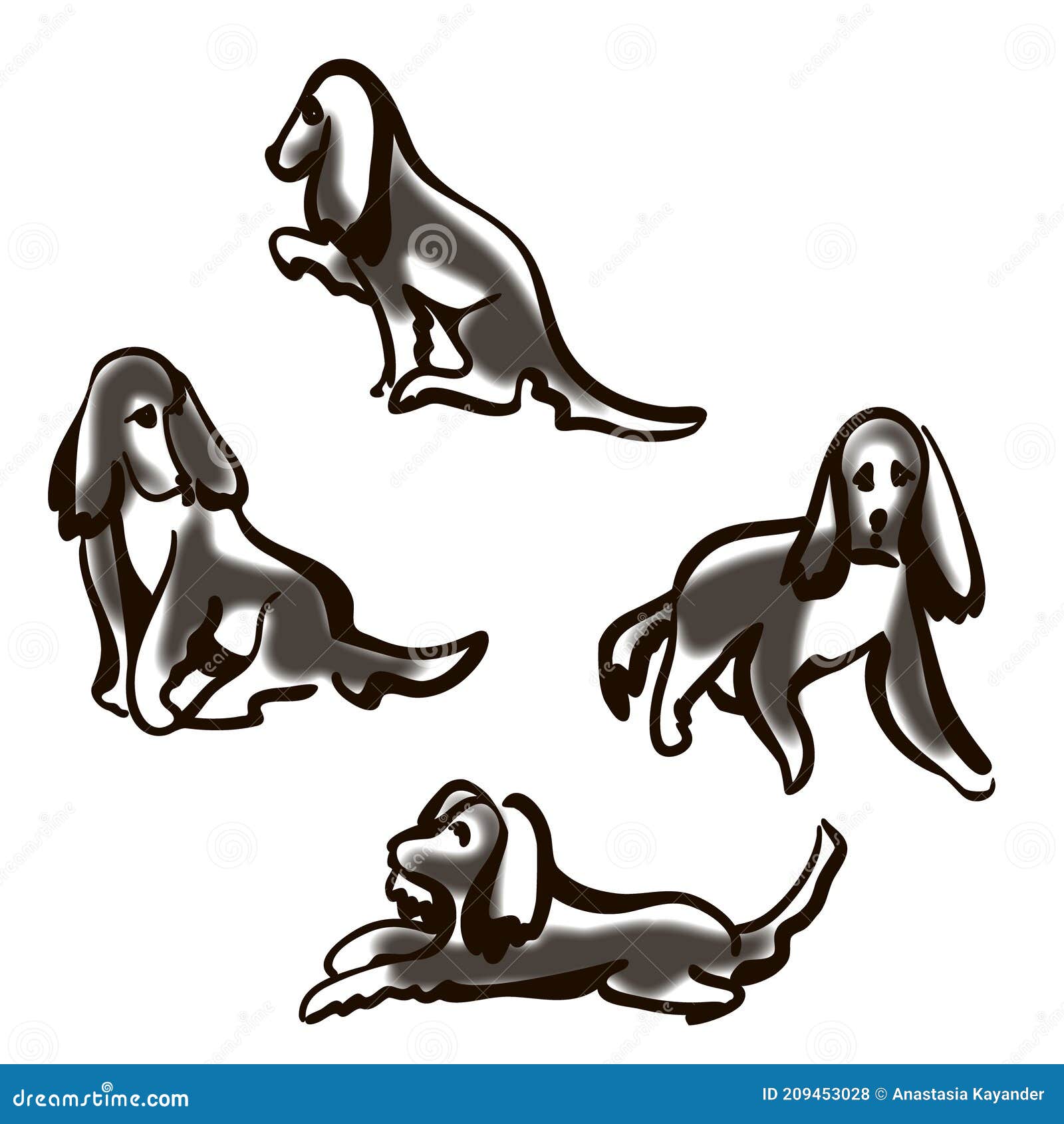 Dog English Springer Spaniel Cartoon Vector Illustration Stock Vector ...