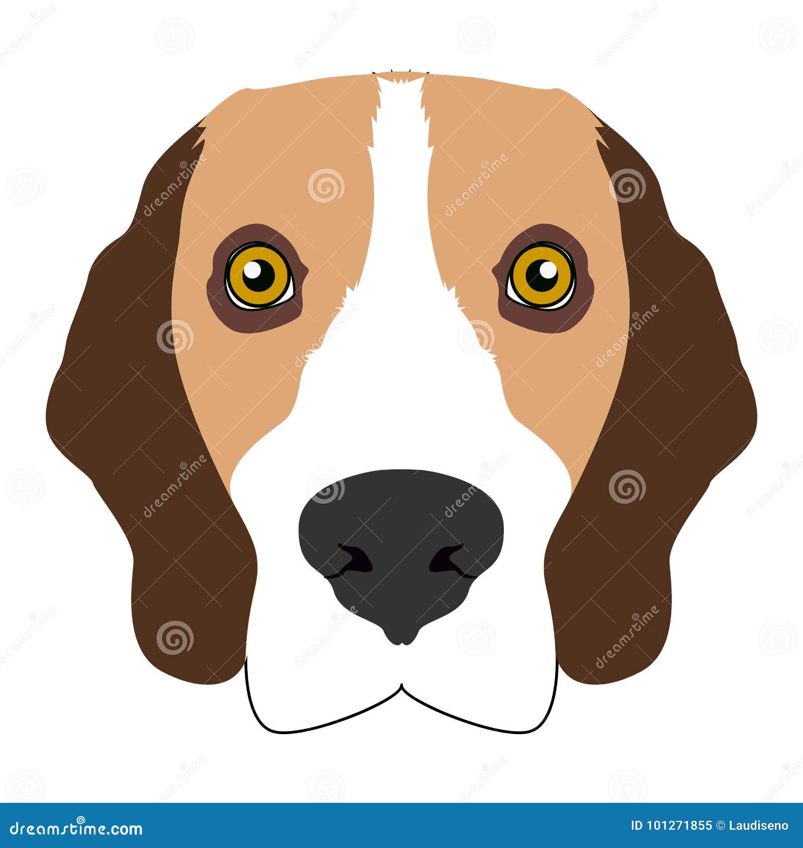 Dog face icon stock vector. Illustration of drawing - 101271855