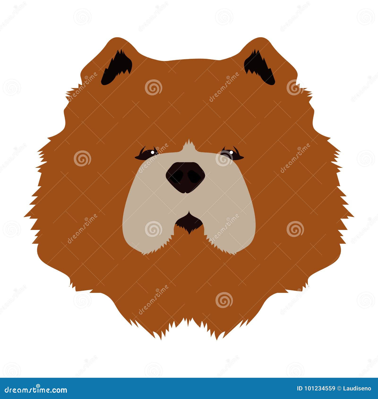 Chow Chow Dog Face Vector Stock Illustration, Dog Mascot Logo, Dog Face ...