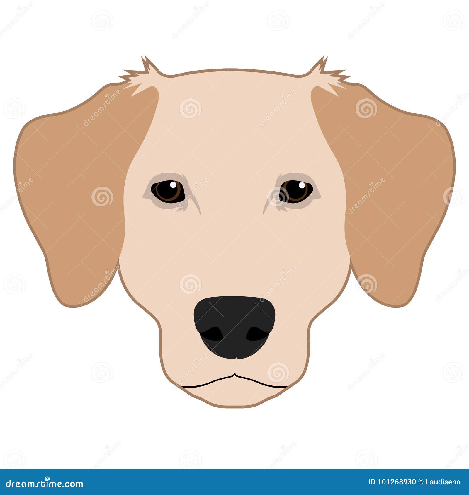 Labrador Dog Face Printable Vector Stencil Art | CartoonDealer.com ...