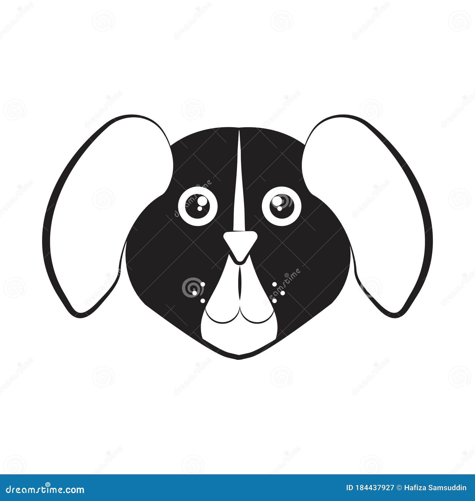 Dog Face. Vector Illustration Decorative Background Design Stock ...