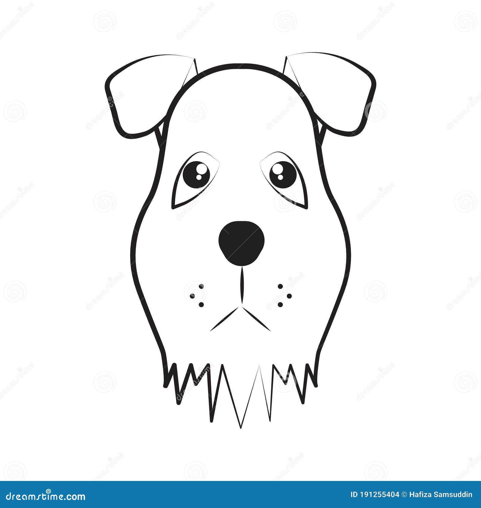 Dog Face. Vector Illustration Decorative Design Stock Vector ...
