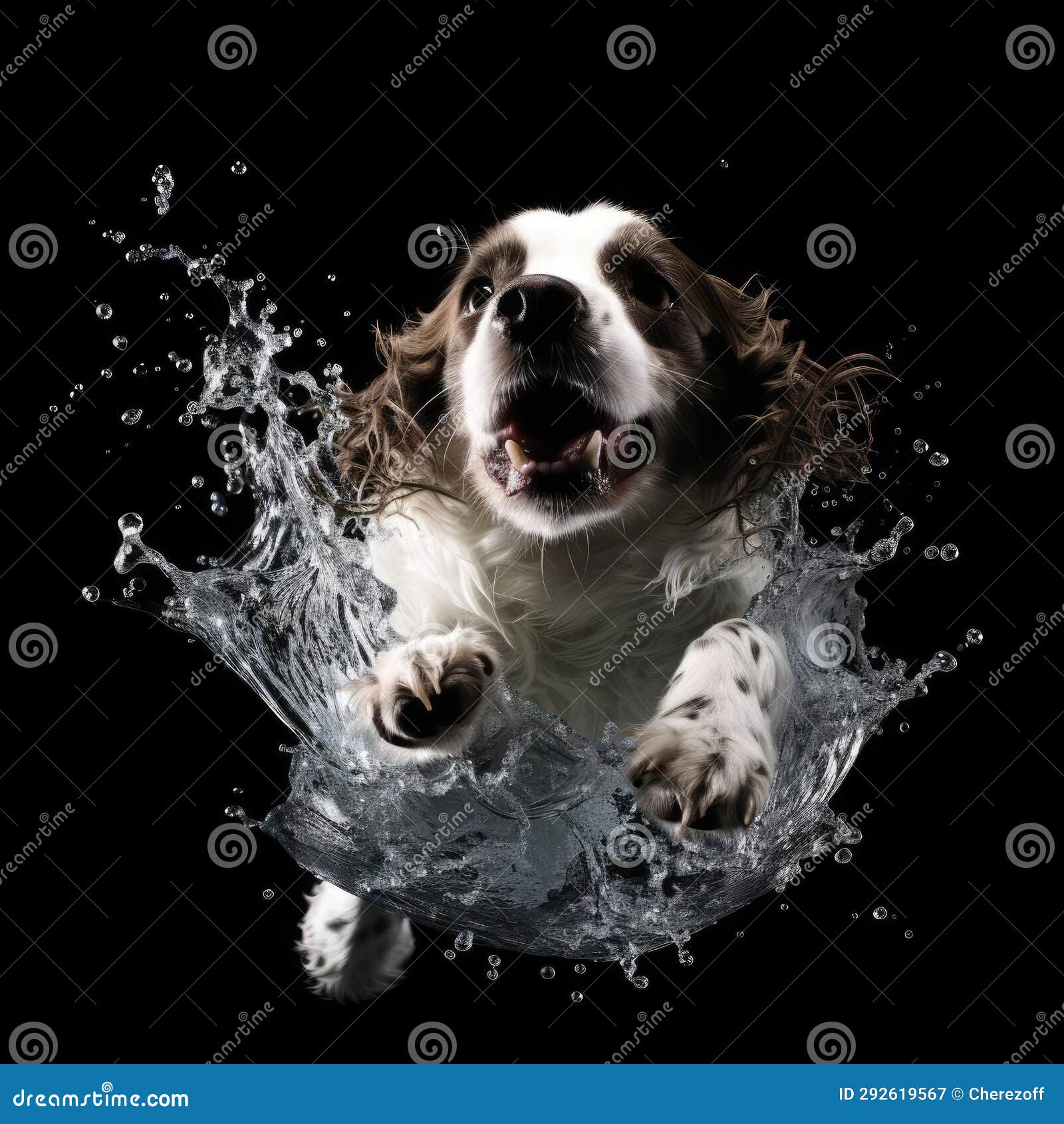 Dog Falling into the Water, Splash Stock Image - Image of cute, nature ...