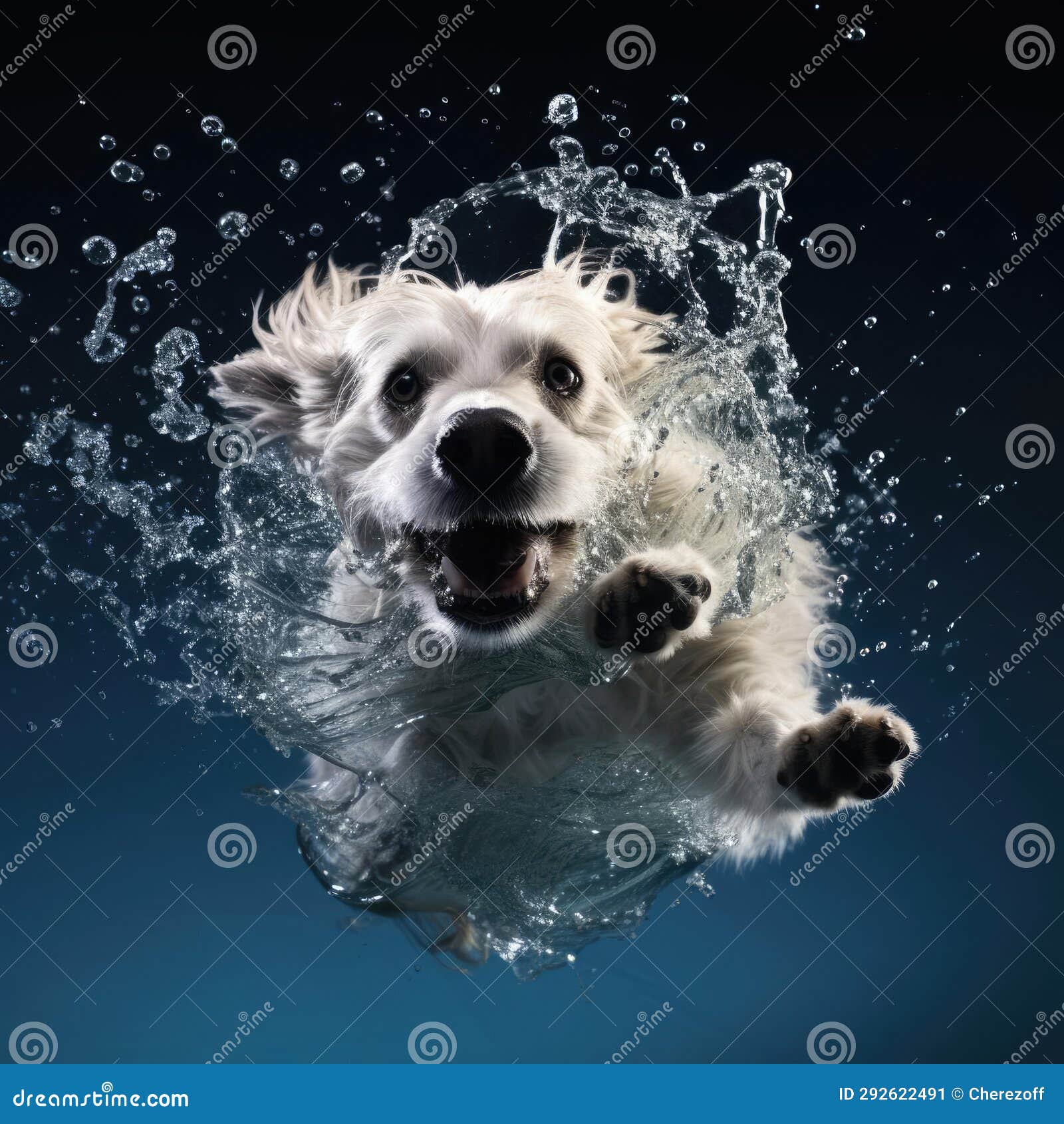 Dog Falling into the Water, Splash Stock Image - Image of splash ...