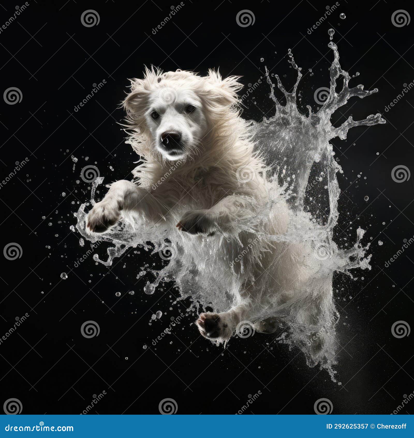 Dog Falling into the Water, Splash Stock Image - Image of cute, liquid ...